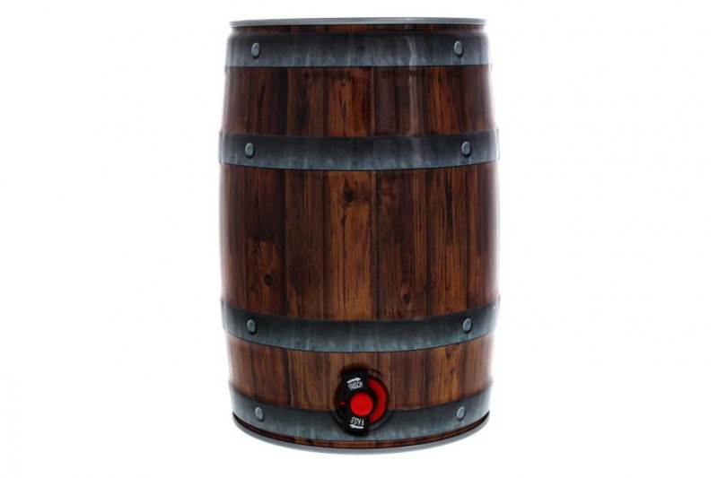5-Liter-Partyfass mit integriertem Zapfhahn in Holzoptik, 6,49